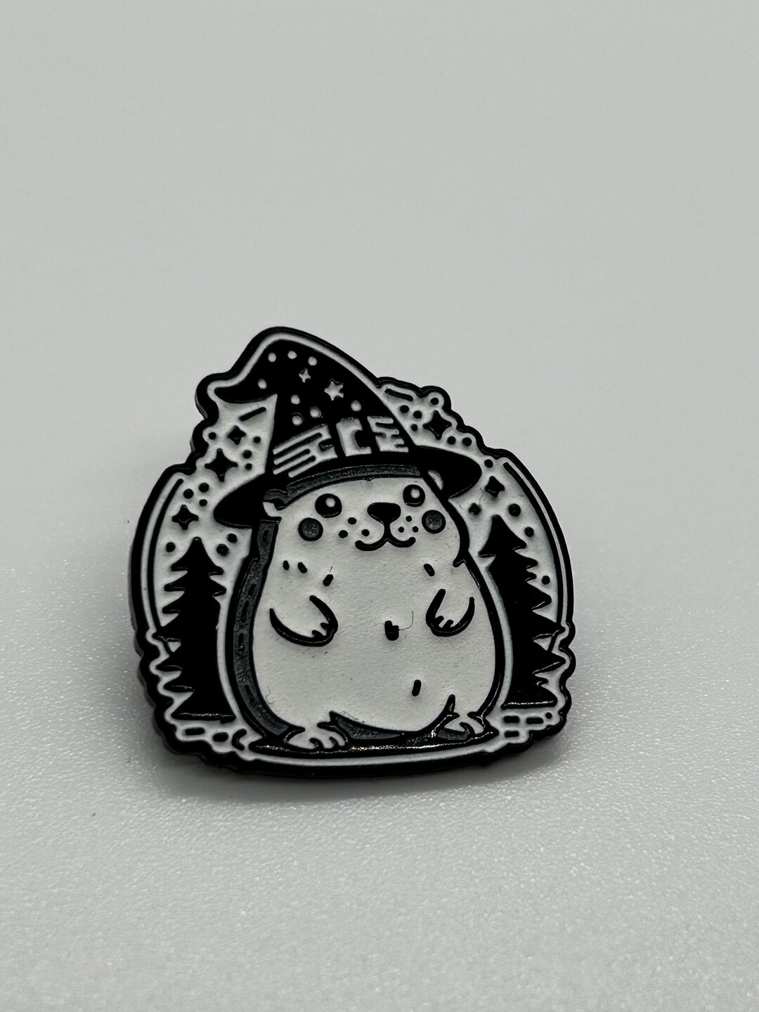 Wizard Marmot Enamel Pin: Glow-in-the-dark Fantasy - Etsy