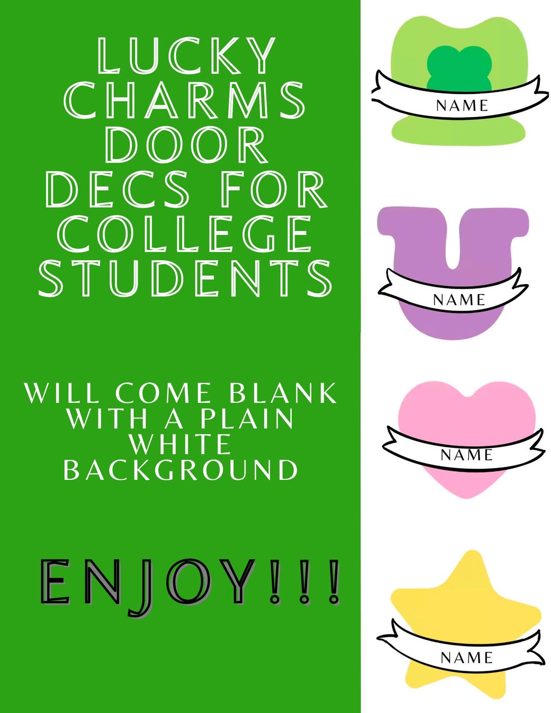 Lucky Charms Door Decorations for College Students - Etsy