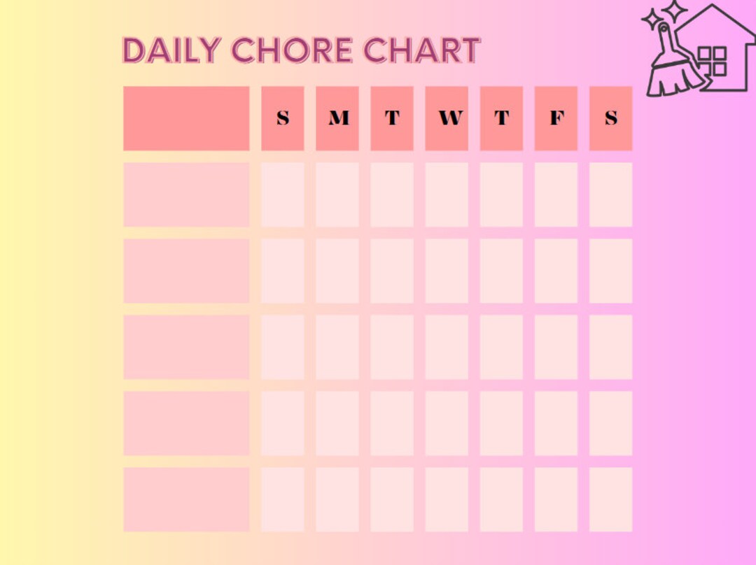 Chore Chart - Etsy