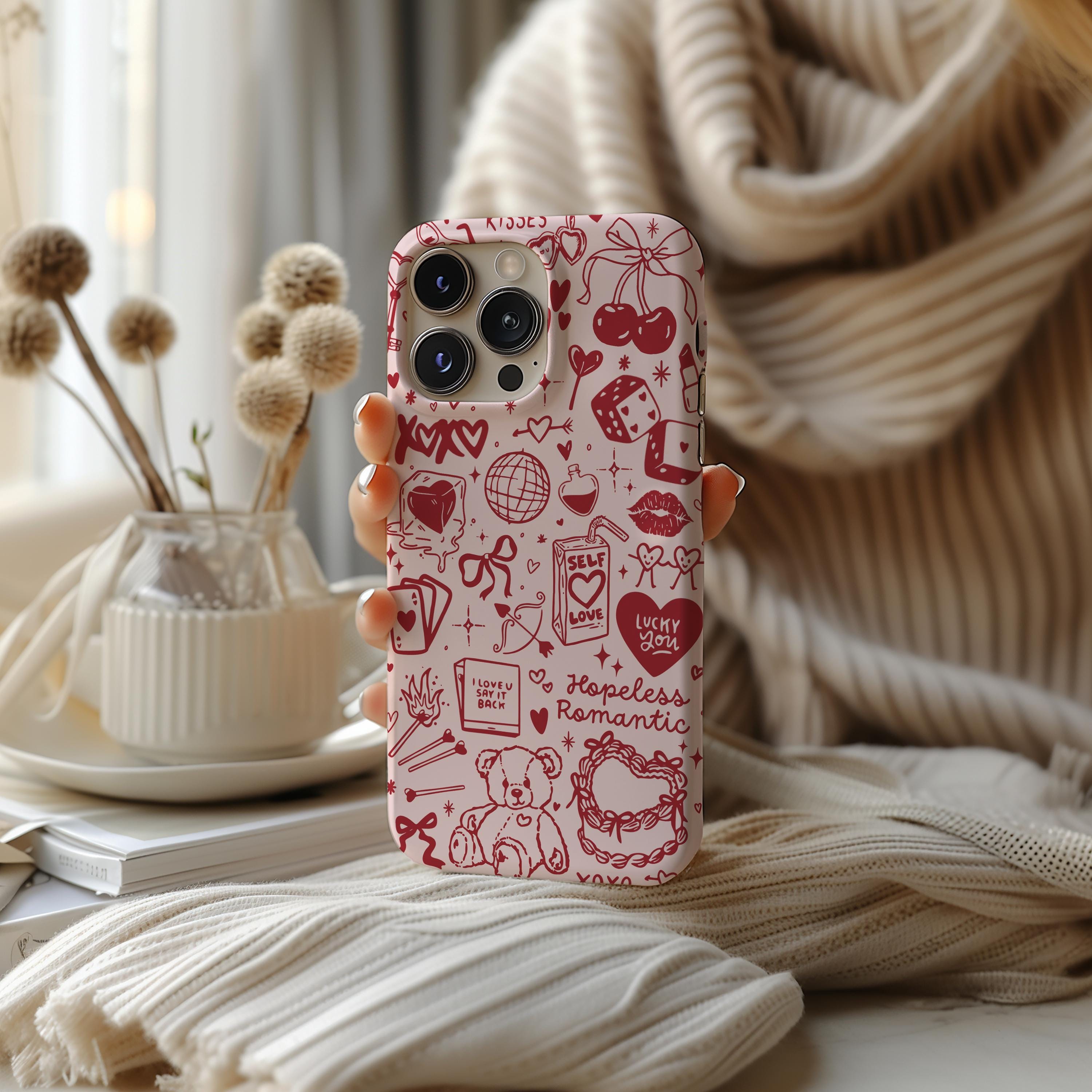 Girly Pink Phone Case, Summer Phone Case, Cherry Phone Cover, Coquette ...