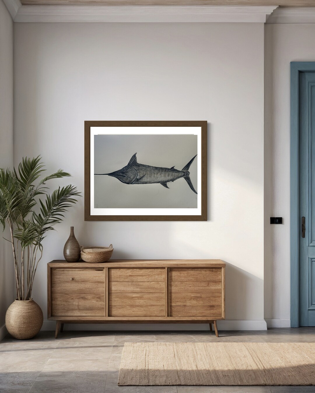 Original Marlin Watercolor Painting - Etsy