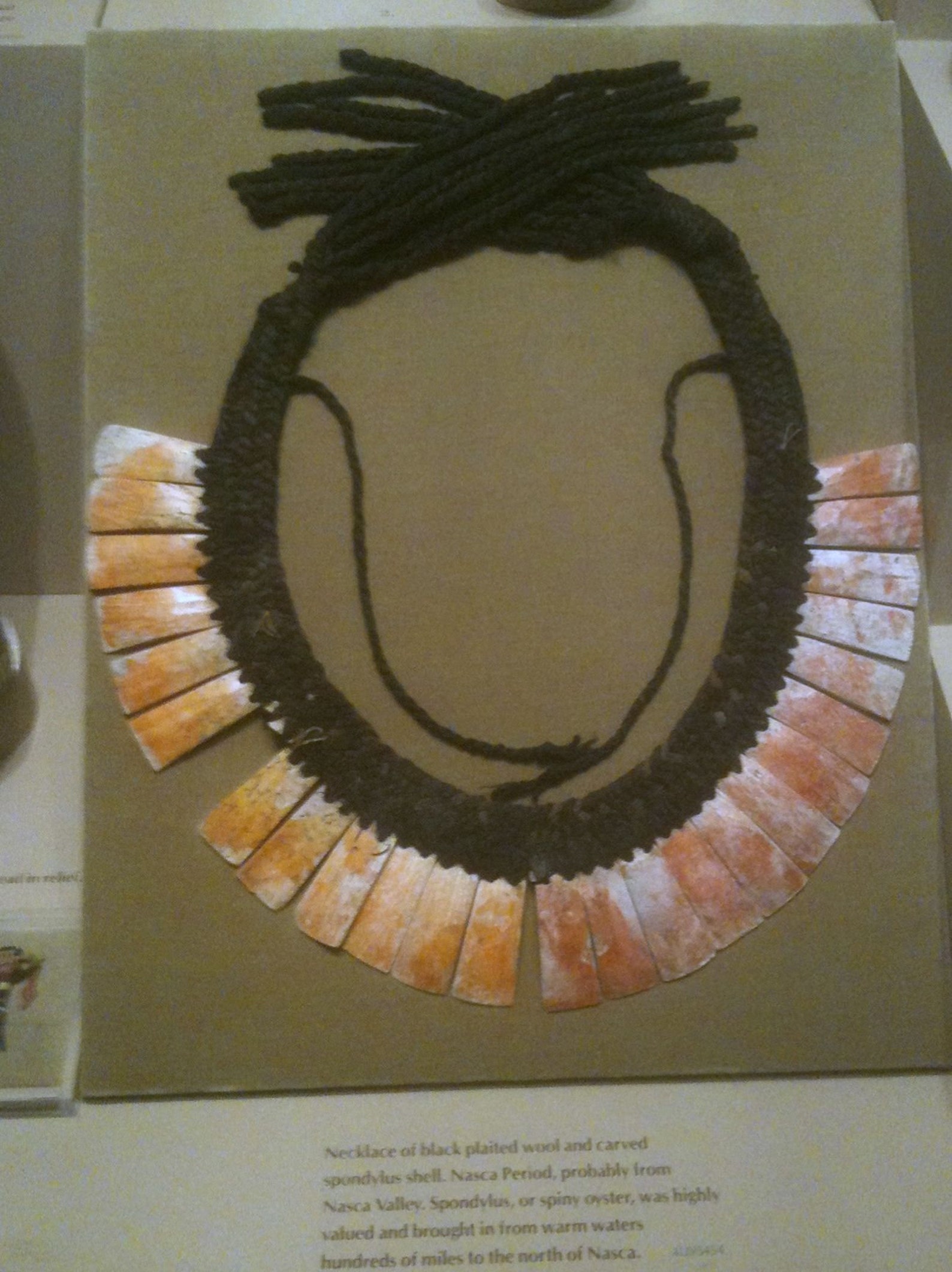 Ancient Nazca Shell Necklace on Original Alpaca Wool Cord - Etsy