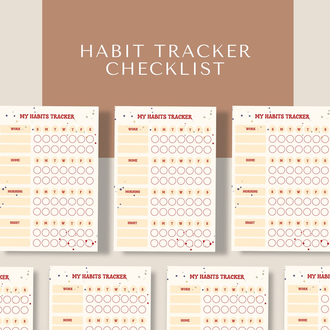Digital Habit Tracker Digital Planner Habits Tracker - Etsy