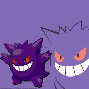 Gengar Pixel Art Sticker - Etsy