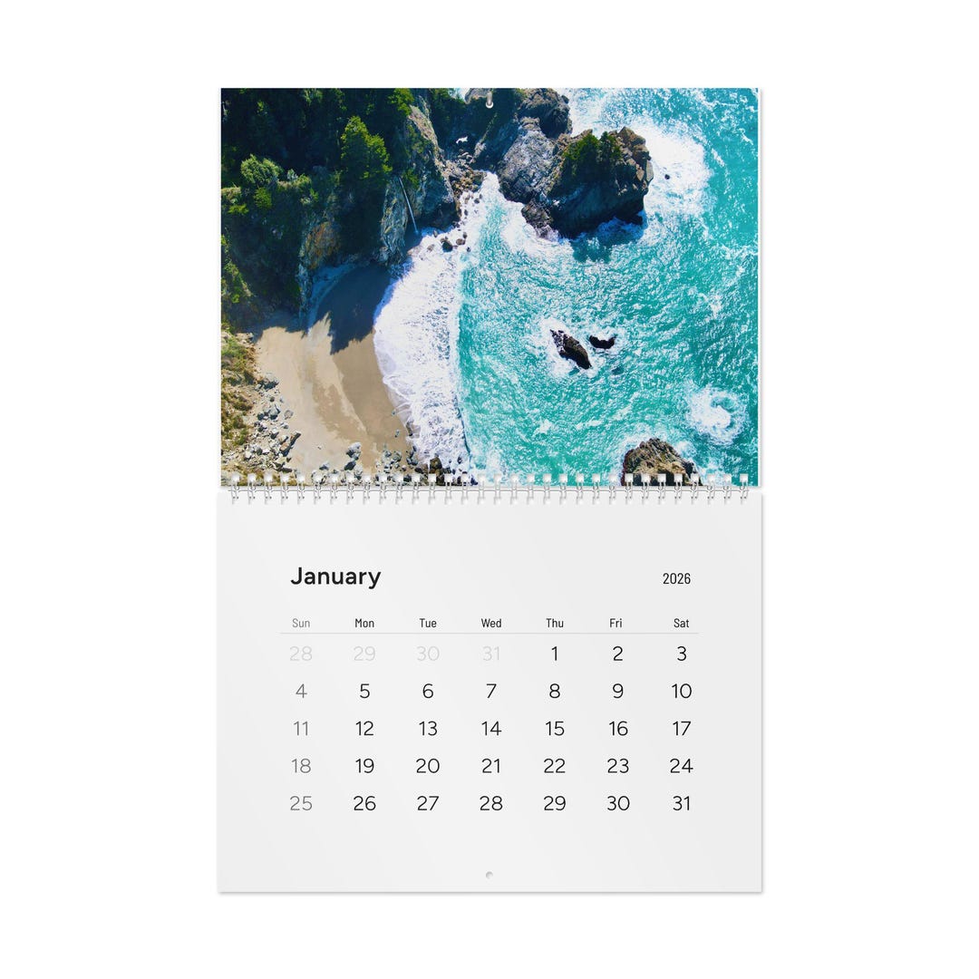 2026 Coastal Calendar | Landscape Photography Wall Decor - Etsy