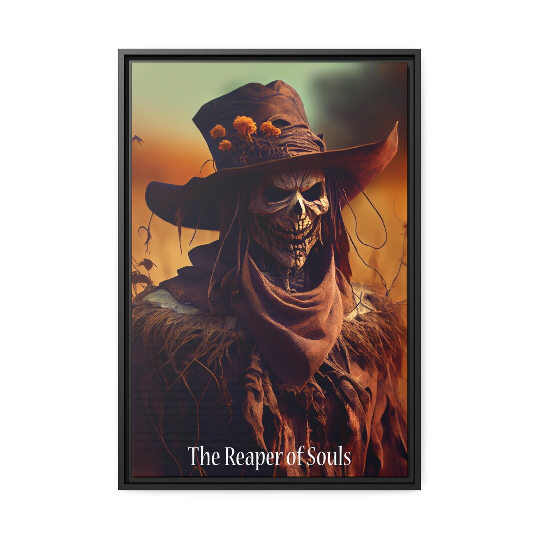 The Reaper of Souls Matte Canvas Black Frame - Etsy