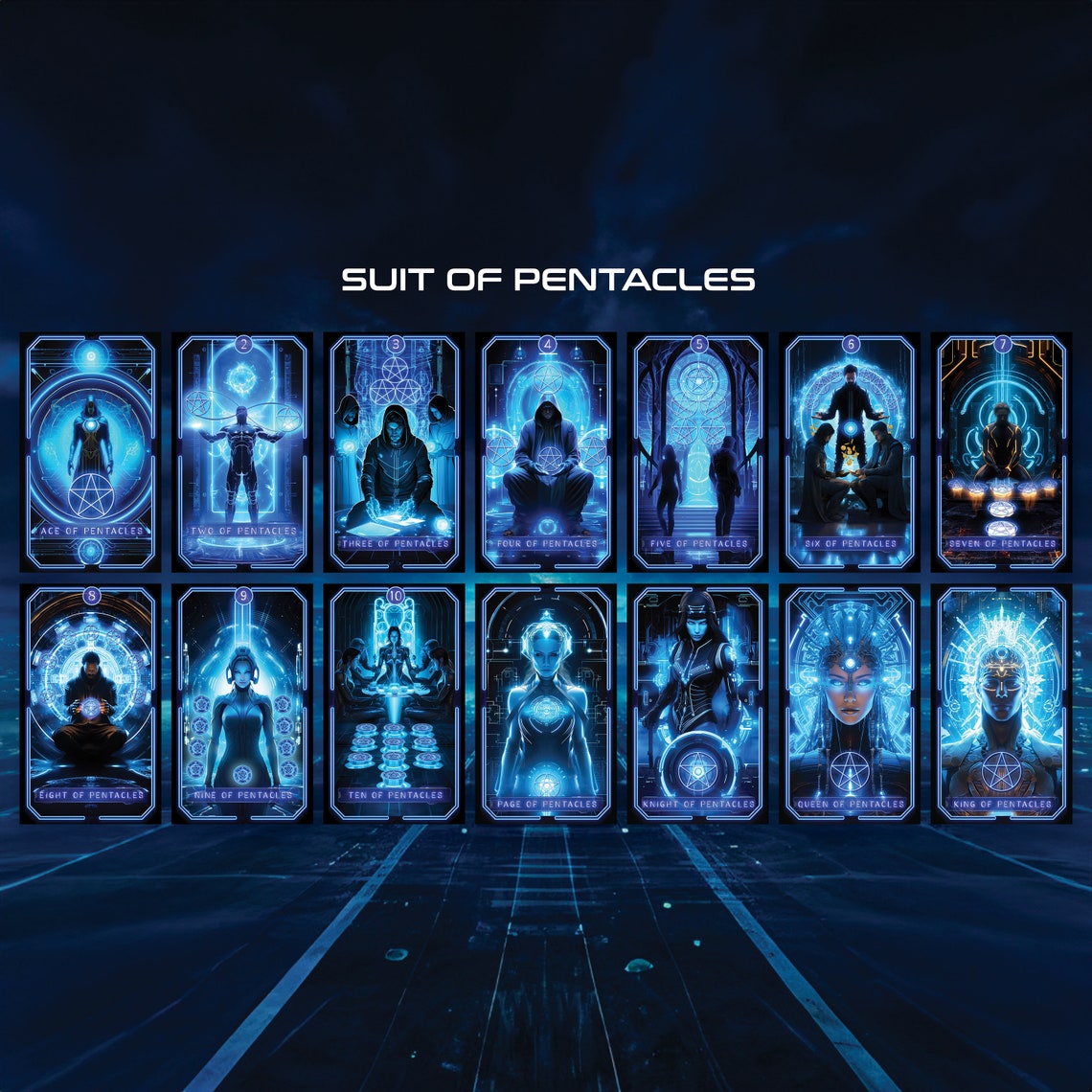 Envisiona Modern Futuristic Tarot Card Deck, Tarot Deck With Guidebook ...