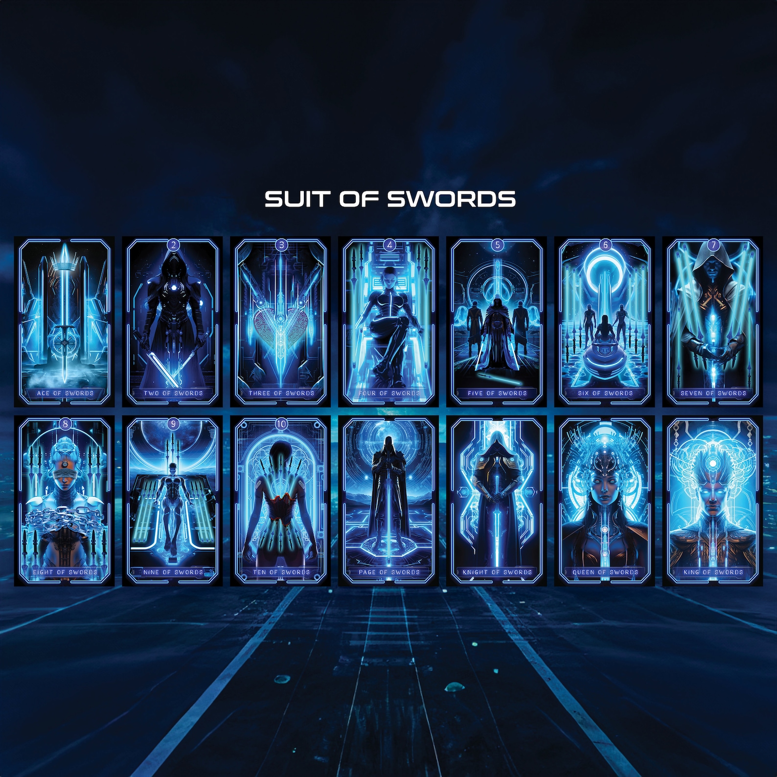 Envisiona Modern Futuristic Tarot Card Deck, Tarot Deck With Guidebook ...