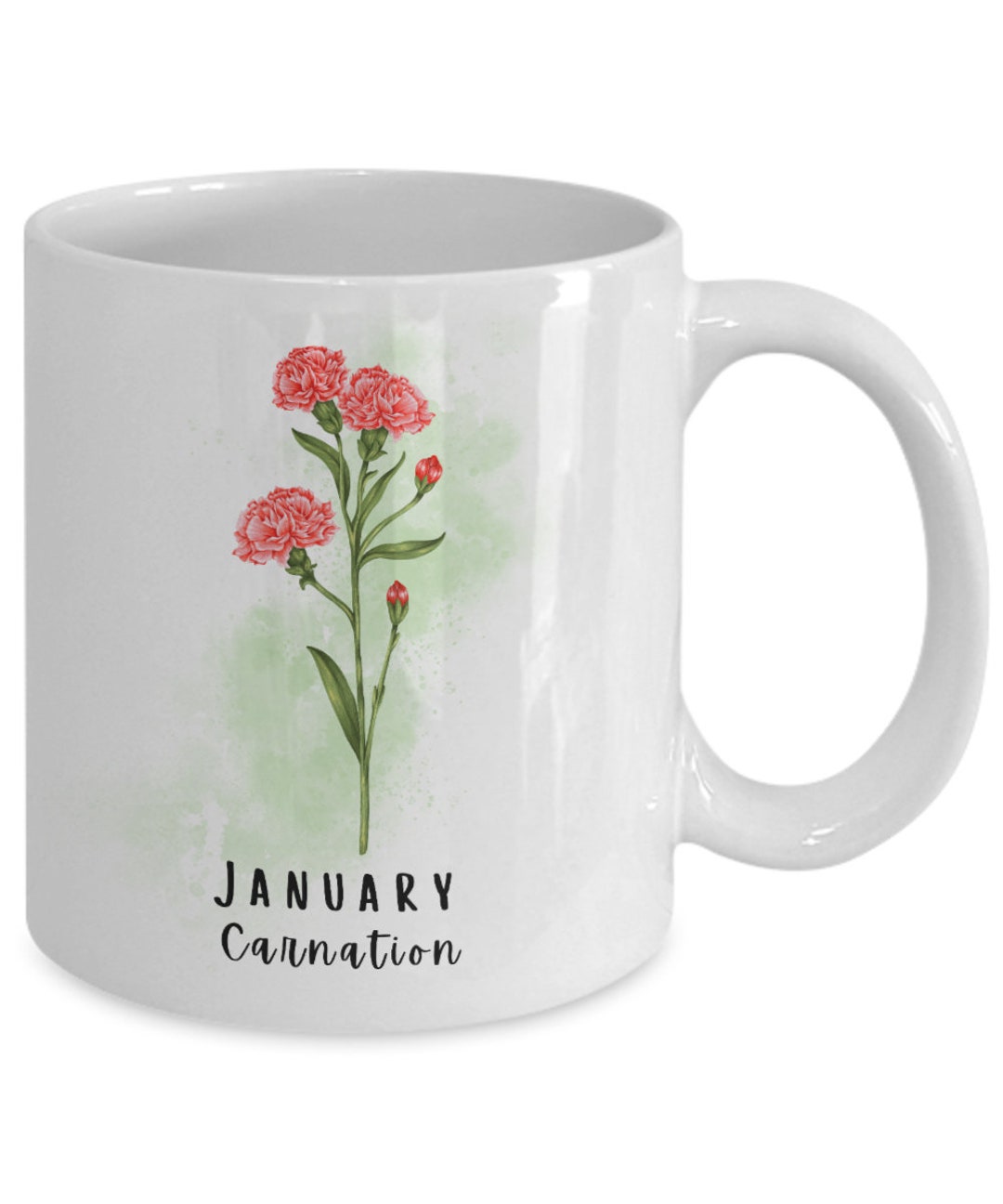 January Birth Month Flower, Birth Flower Mug, Birth Flower, Birth Month ...
