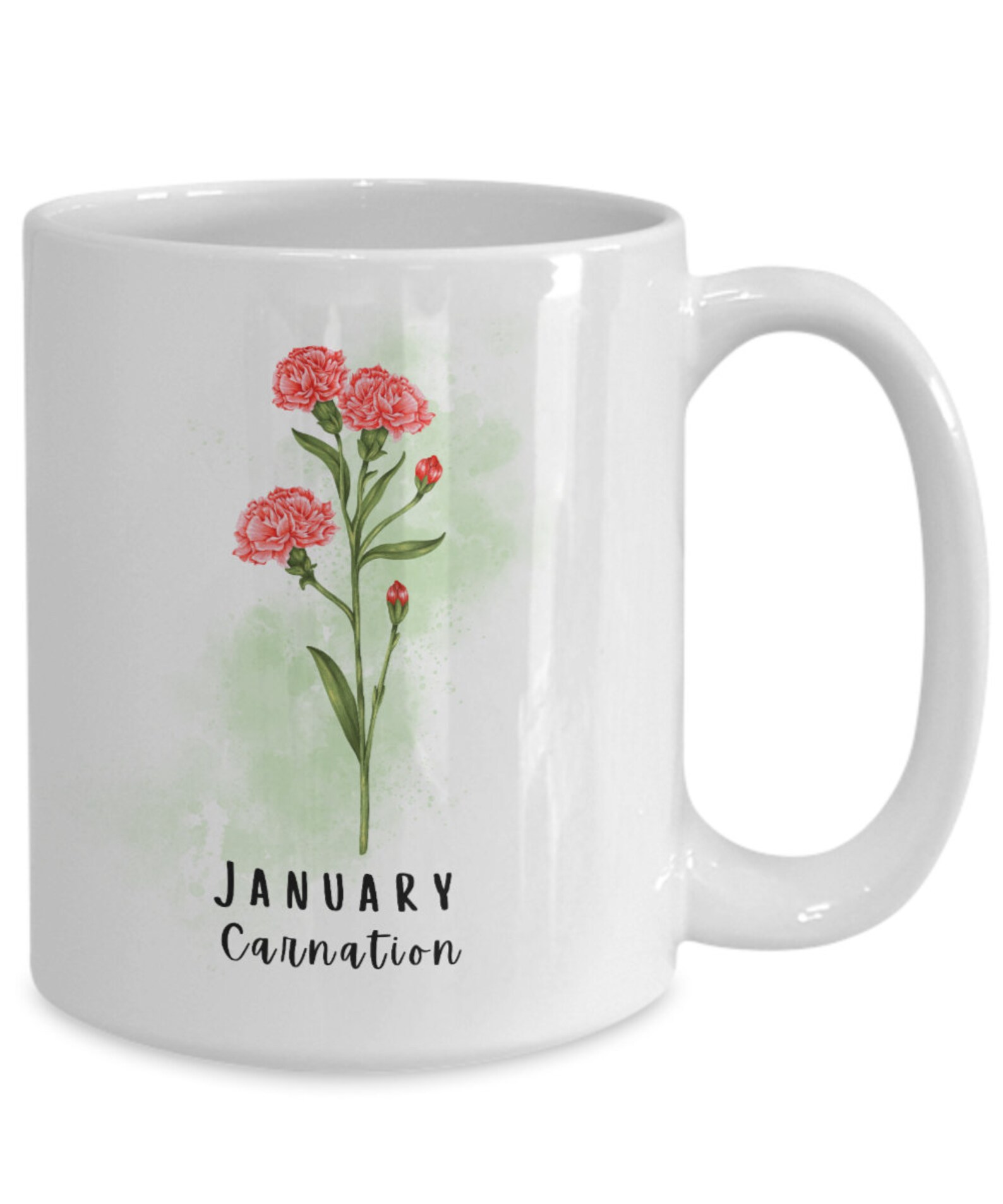 January Birth Month Flower, Birth Flower Mug, Birth Flower, Birth Month ...