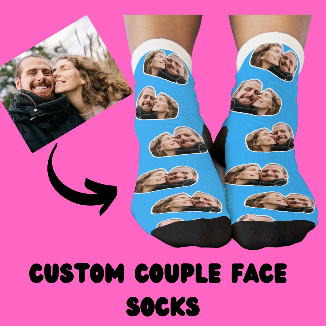 Couple Socks, Custom Socks With Face, Custom Socks With Photo, Socks ...