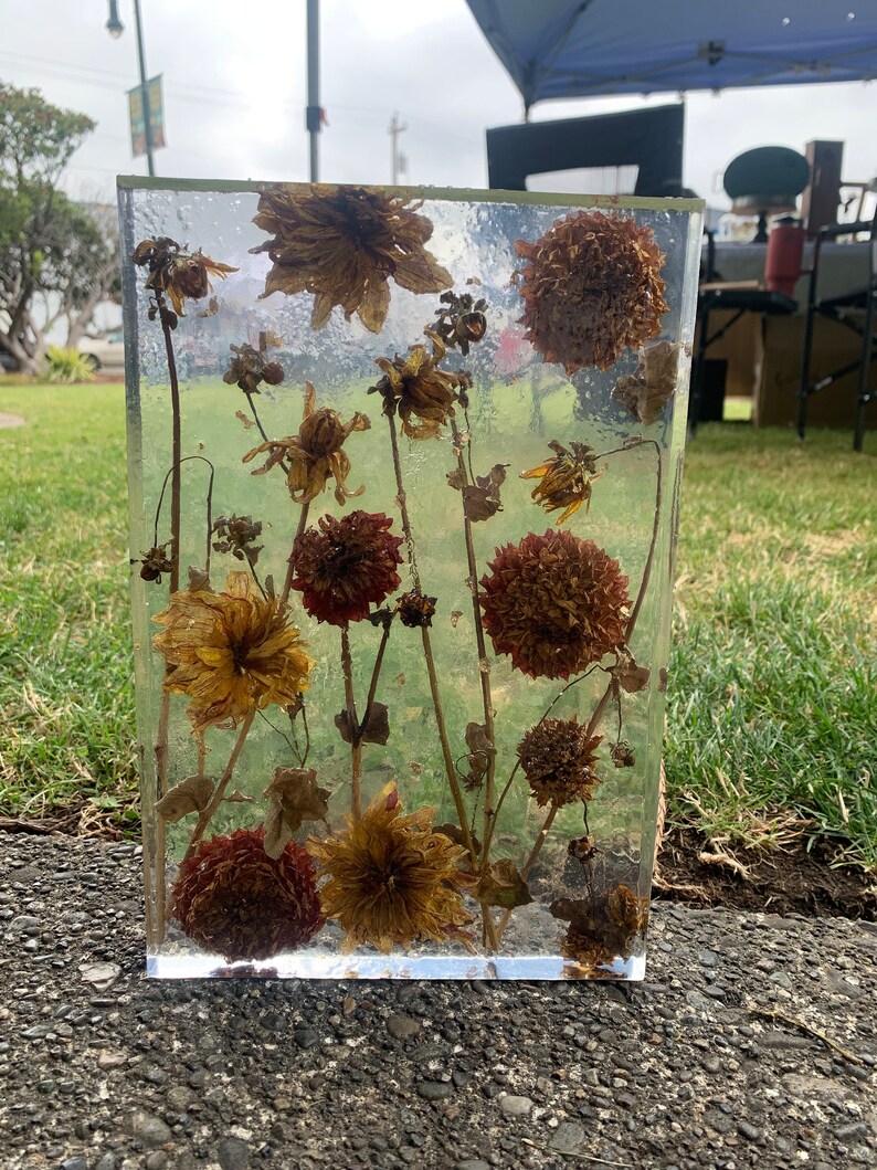 Dried Flower Arrangement Encased in Resin - Etsy