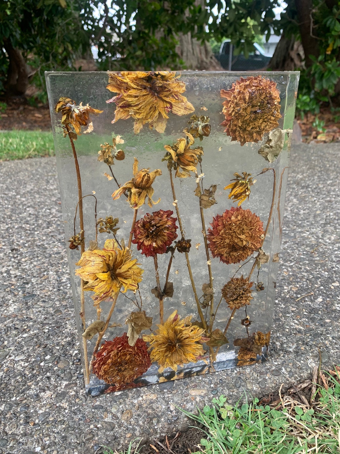 Dried Flower Arrangement Encased in Resin - Etsy
