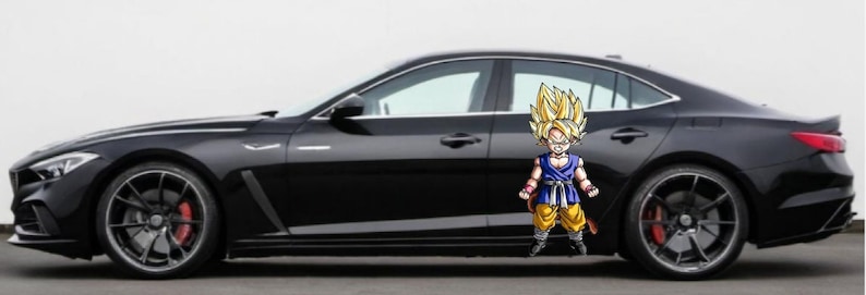 2x Son Goku Vinyl Decals: NEW Design for Car, Truck, or Wall, Removable ...