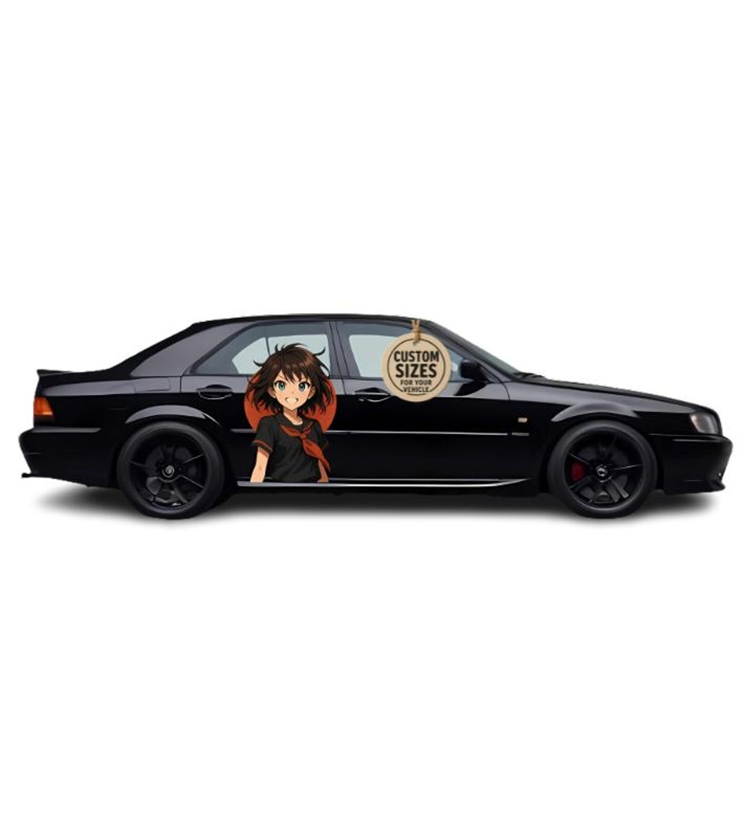 Anime Girl Car Body Decal – Custom Vinyl Wrap – Japanese Street Style ...