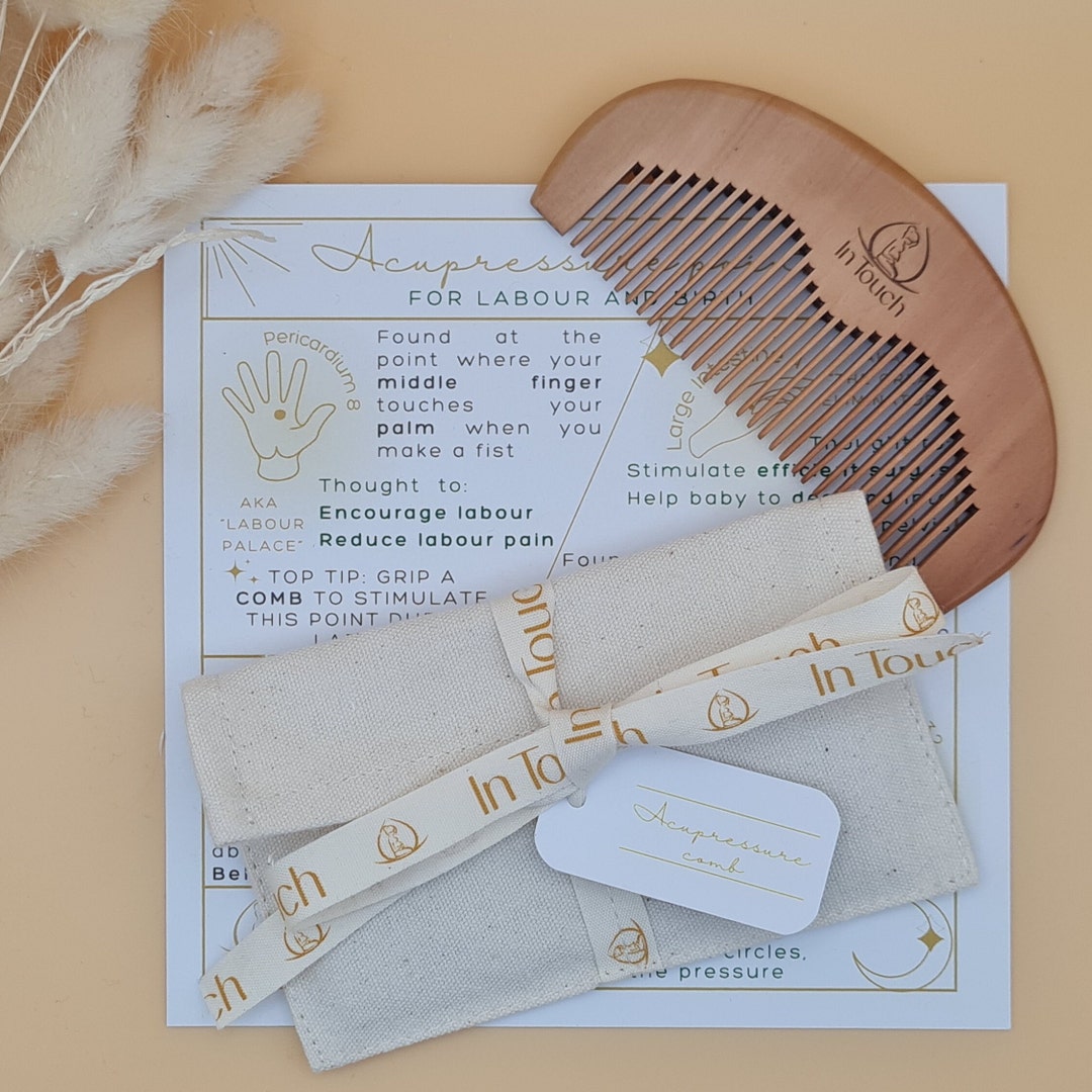 Acupressure Comb PLUS Acupressure Points Info Card | Birth Comb ...
