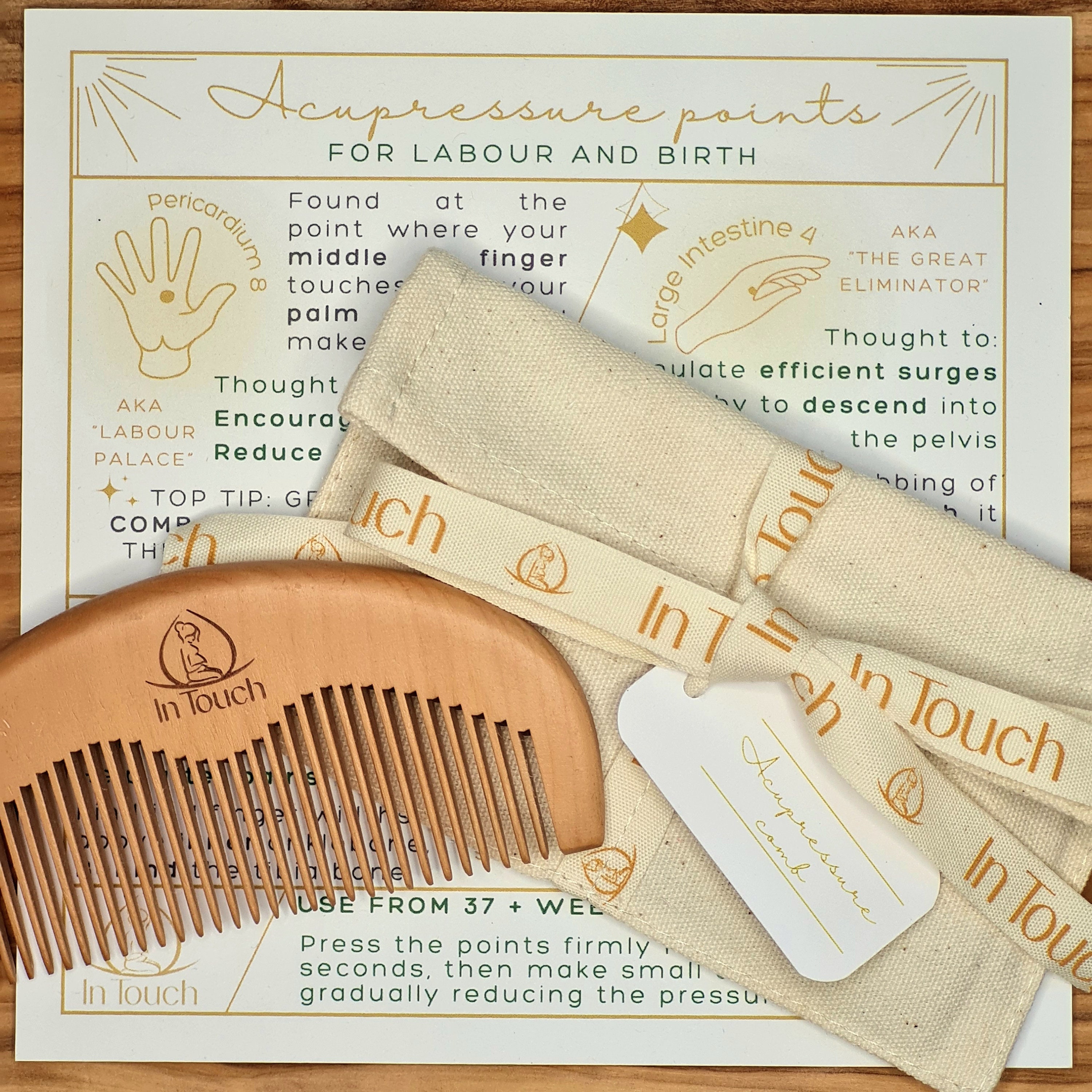 Acupressure Comb PLUS Acupressure Points Info Card Birth - Etsy