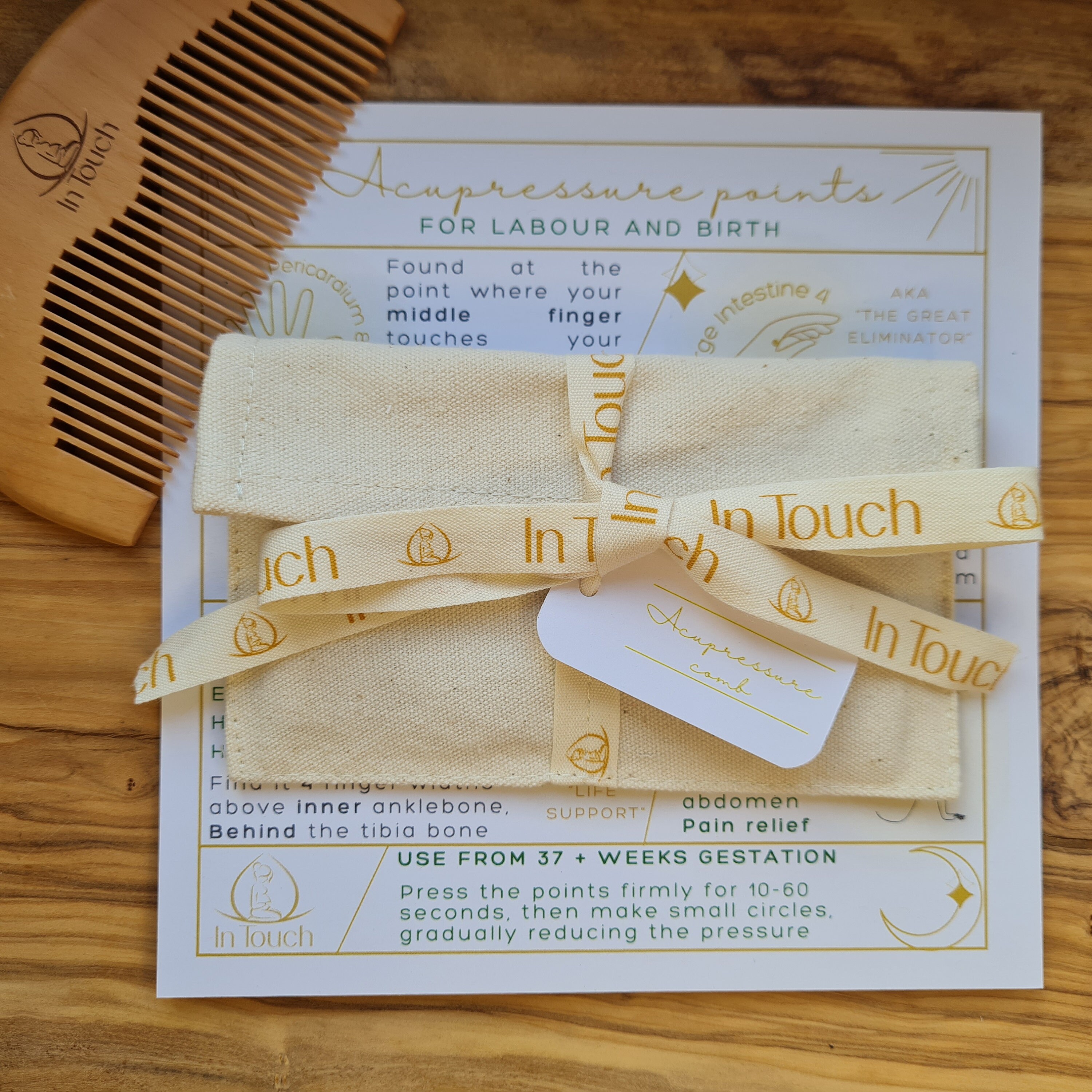 Acupressure Comb PLUS Acupressure Points Info Card Birth - Etsy