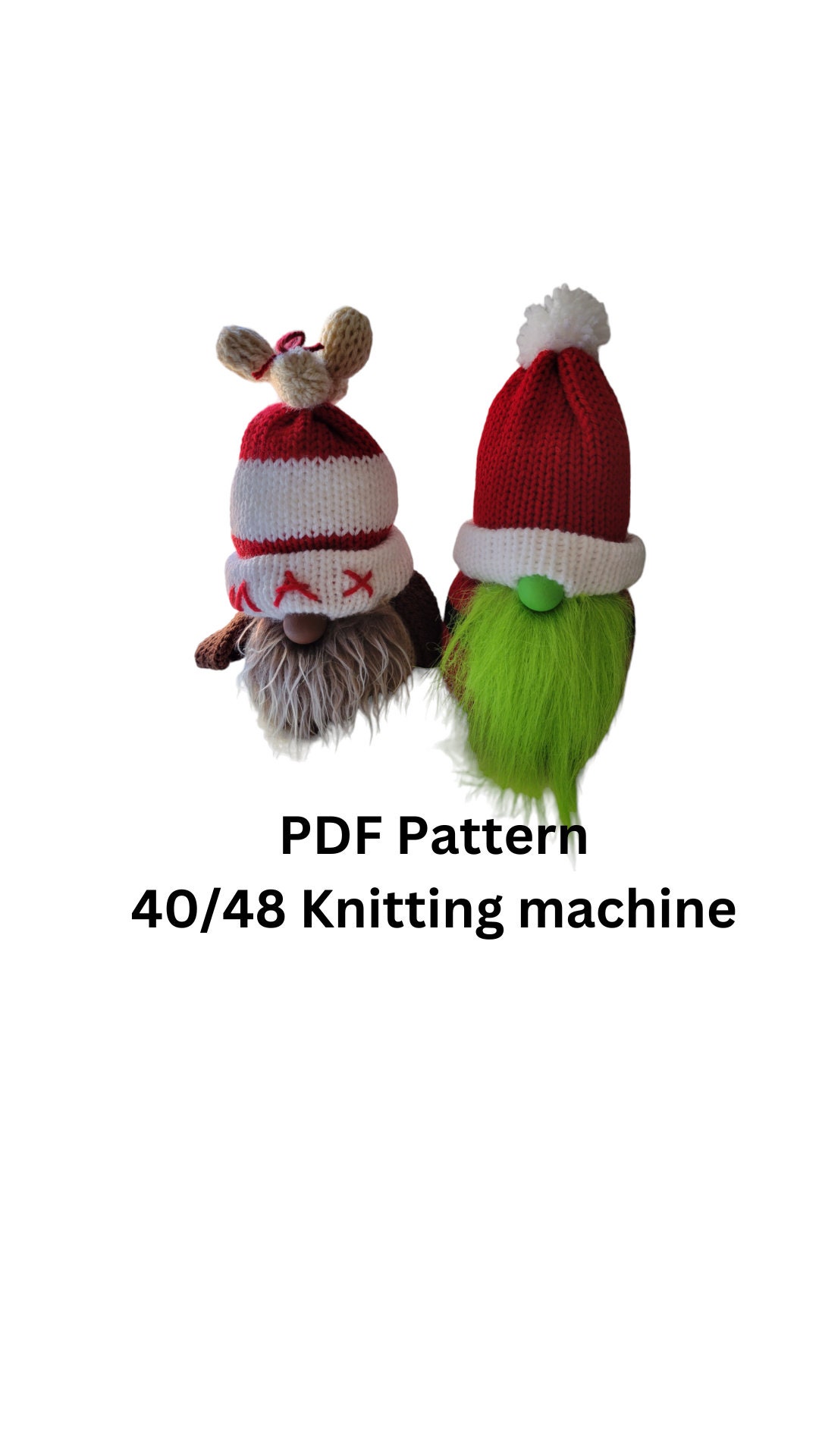 Grinch and Max Gnome Sentro/addi Knitting Machine Pattern - Etsy