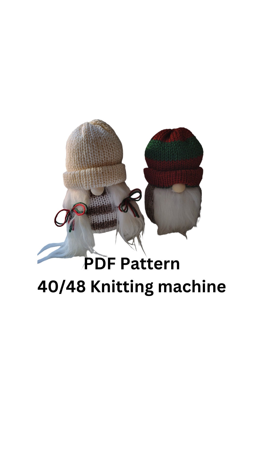Gingerbread Gnome Sentro/addi Knitting Machine Pattern - Etsy