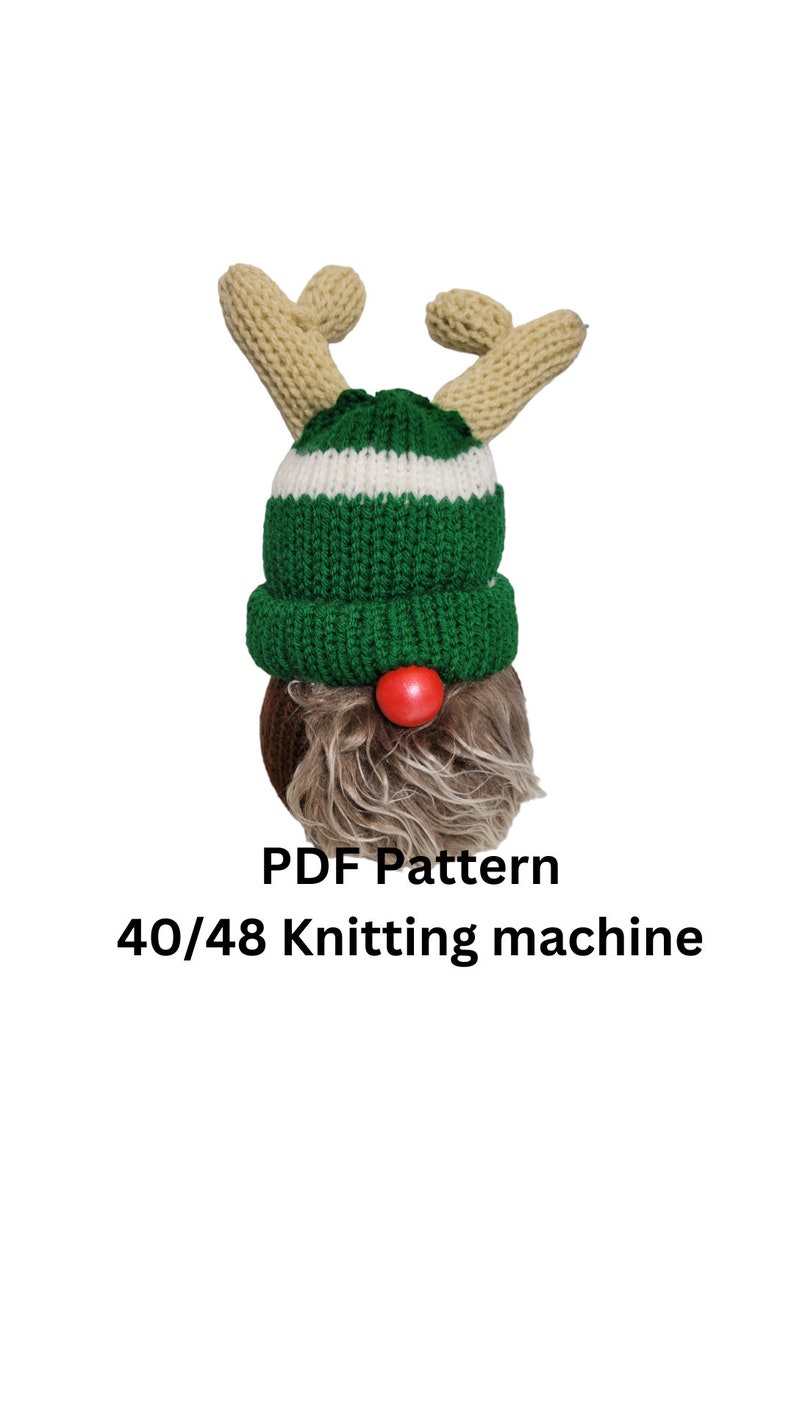 Reindeer Gnome Sentro/addi Knitting Machine Pattern - Etsy