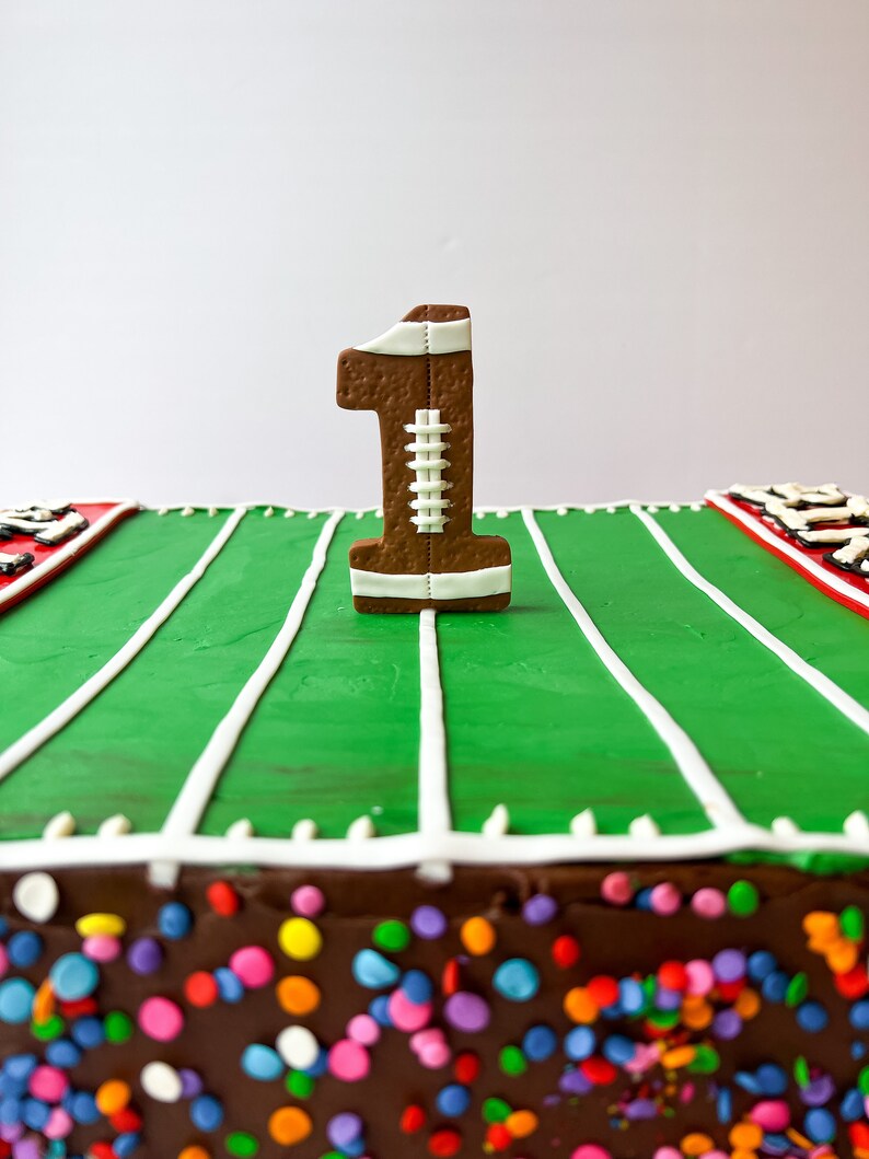 Football (american) Theme Cake and Smash Cake/cupcake Topper Set - Etsy