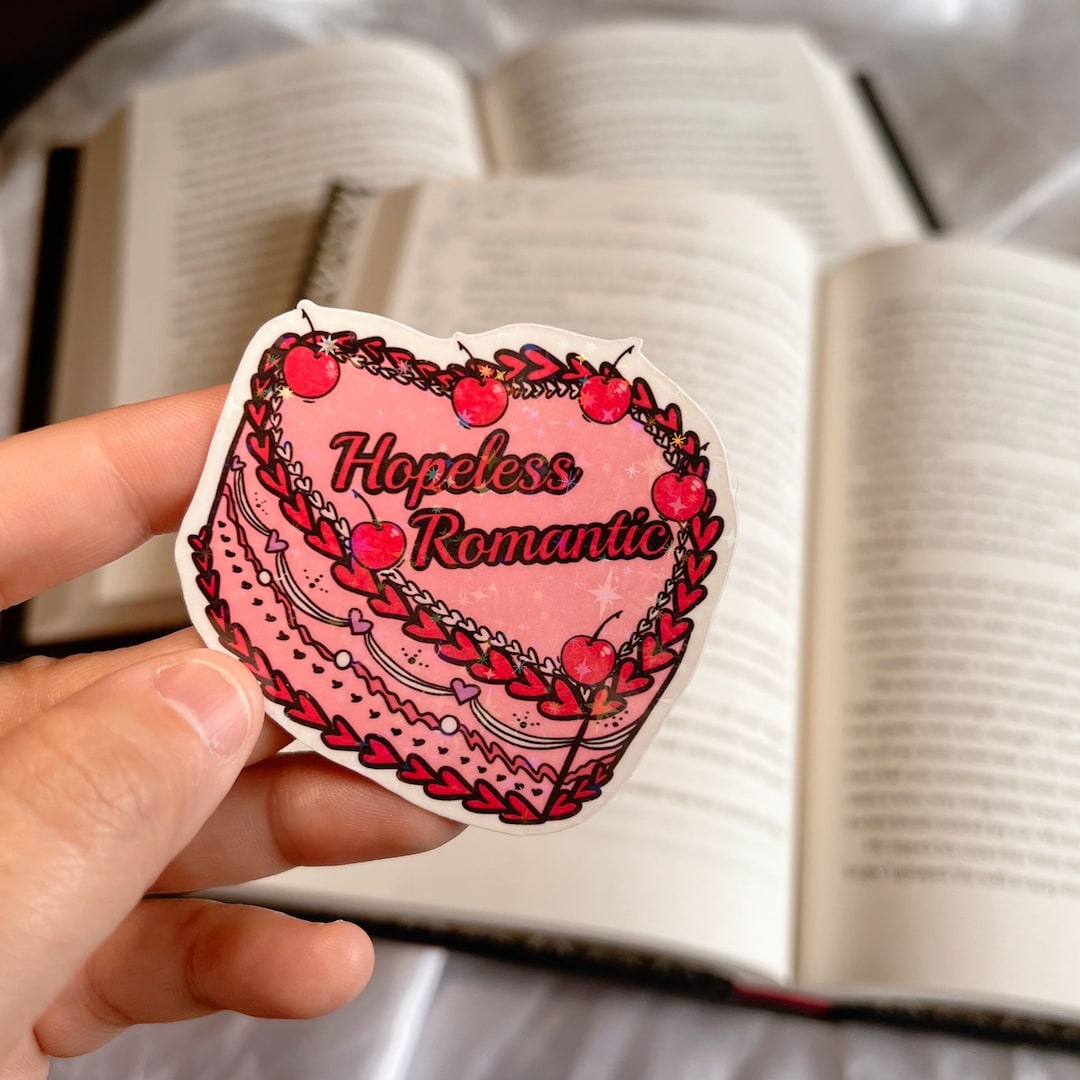 Hopeless Romantic Sticker Vintage Cake Sticker Holographic Sticker ...