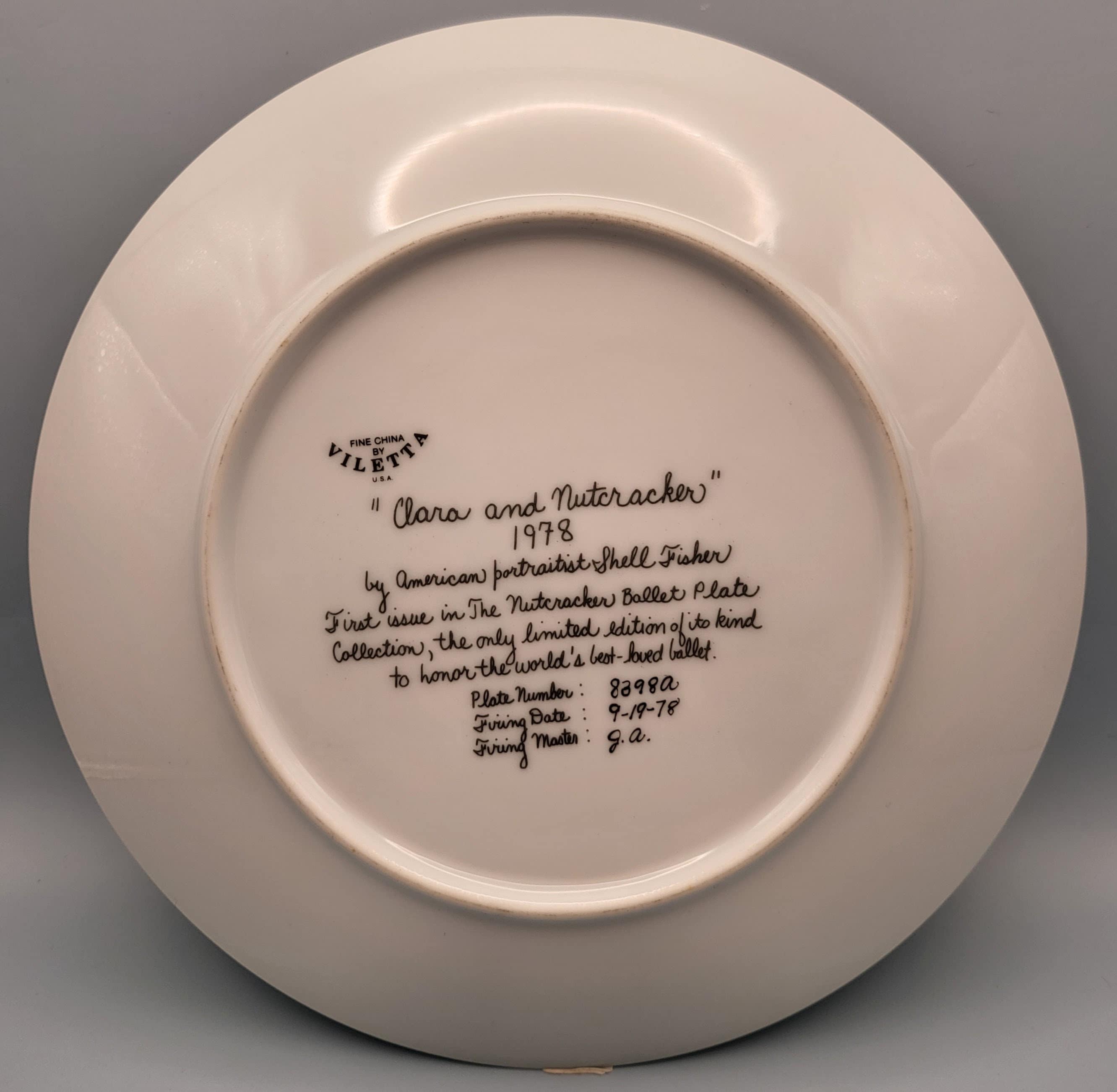 1978 "clara and the Nutcracker" Plate, Viletta China, the Nutcracker Ballet by Shell Fisher - Etsy