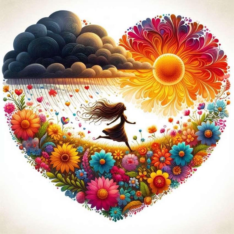 Happy Girl Heart Decal Sticker - Etsy