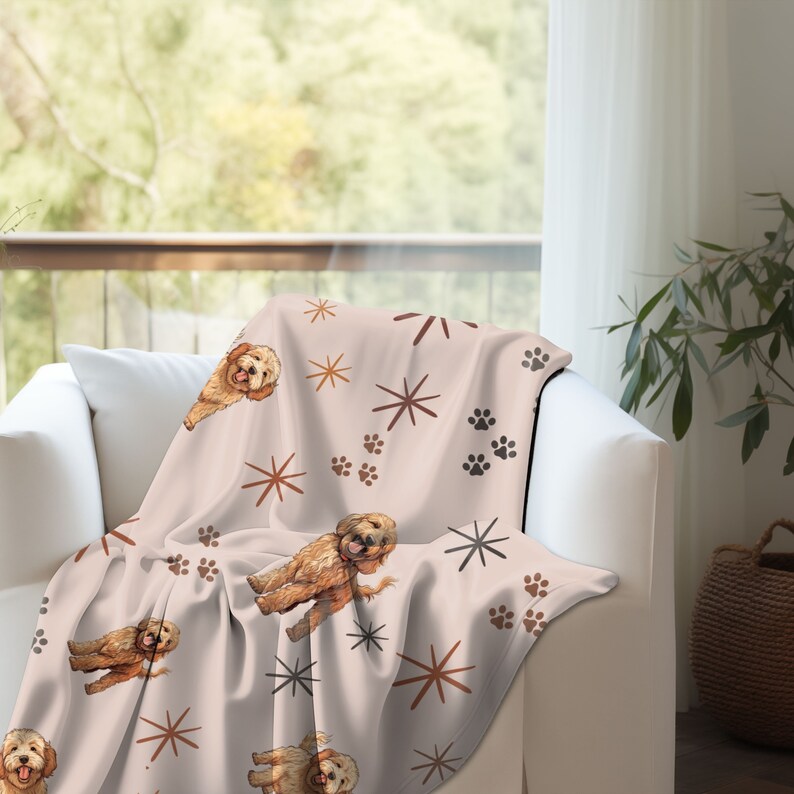 Golden Doodle Plush Throw Blanket, Dog Lover Gift - Etsy