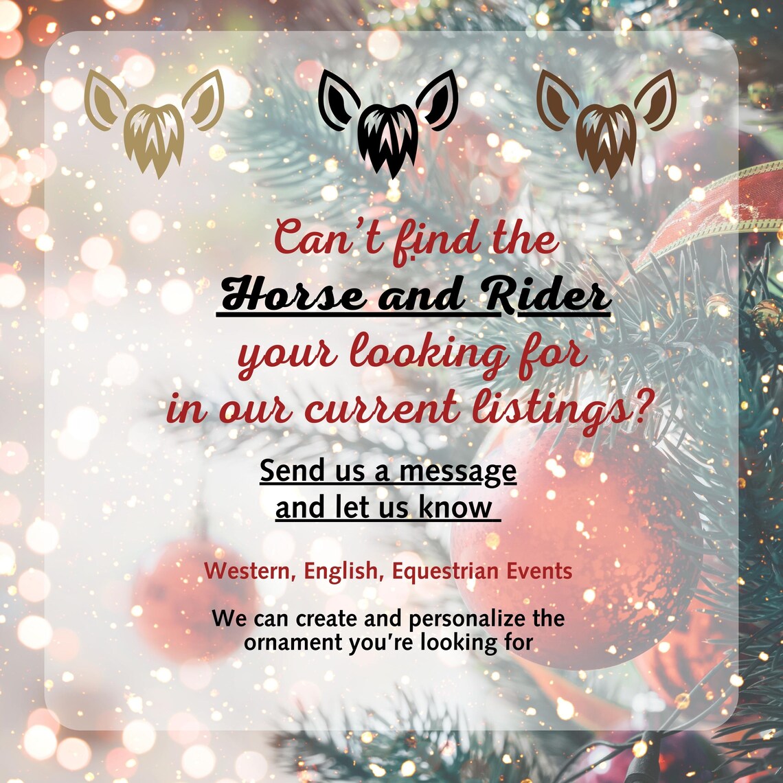 Personalized Christmas Bay Horse and Rider Ceramic Ornament Western ...