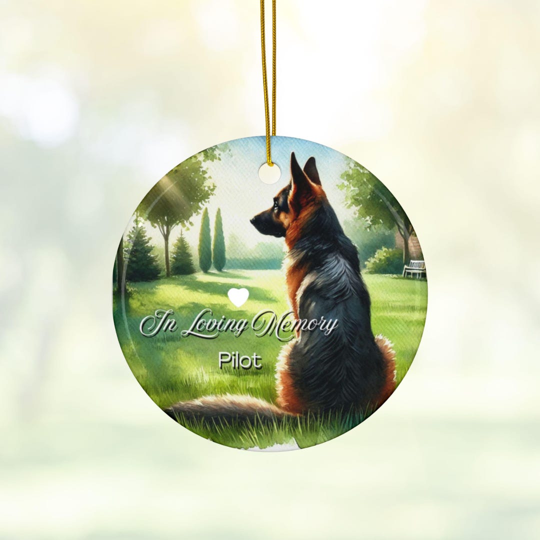Personalized German Shepherd Memorial Ornament Pet Loss Remembrance ...