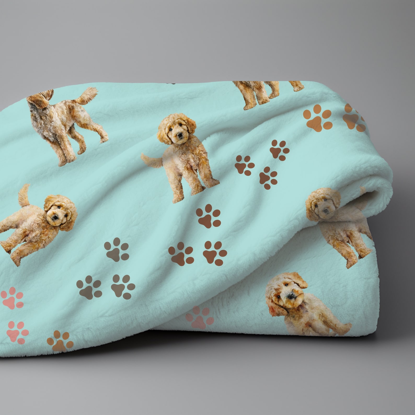 Golden Doodles Dog and Paws Boho Soft Throw Blanket Doodle Dog Lover ...