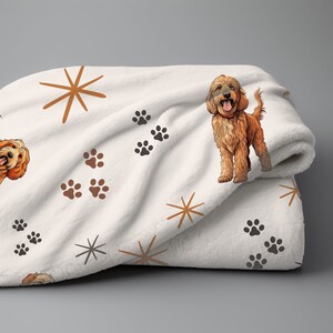 Golden Doodle Plush Throw Blanket, Dog Lover Gift - Etsy