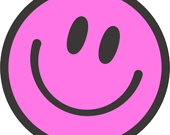 Smiley Face Sticker Acid House Rave Decal Stickers Car Van Funny Laptop ...