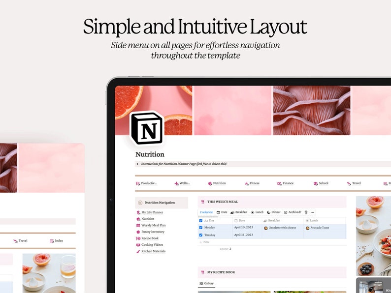 Notion Template All in One Life Planner, Digital ADHD Personal Planner Notion Dashboard ...