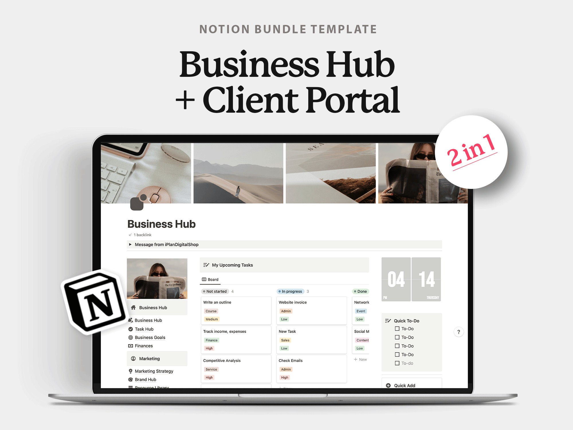 Notion Business Template for Freelancers & Client Portal, Project ...