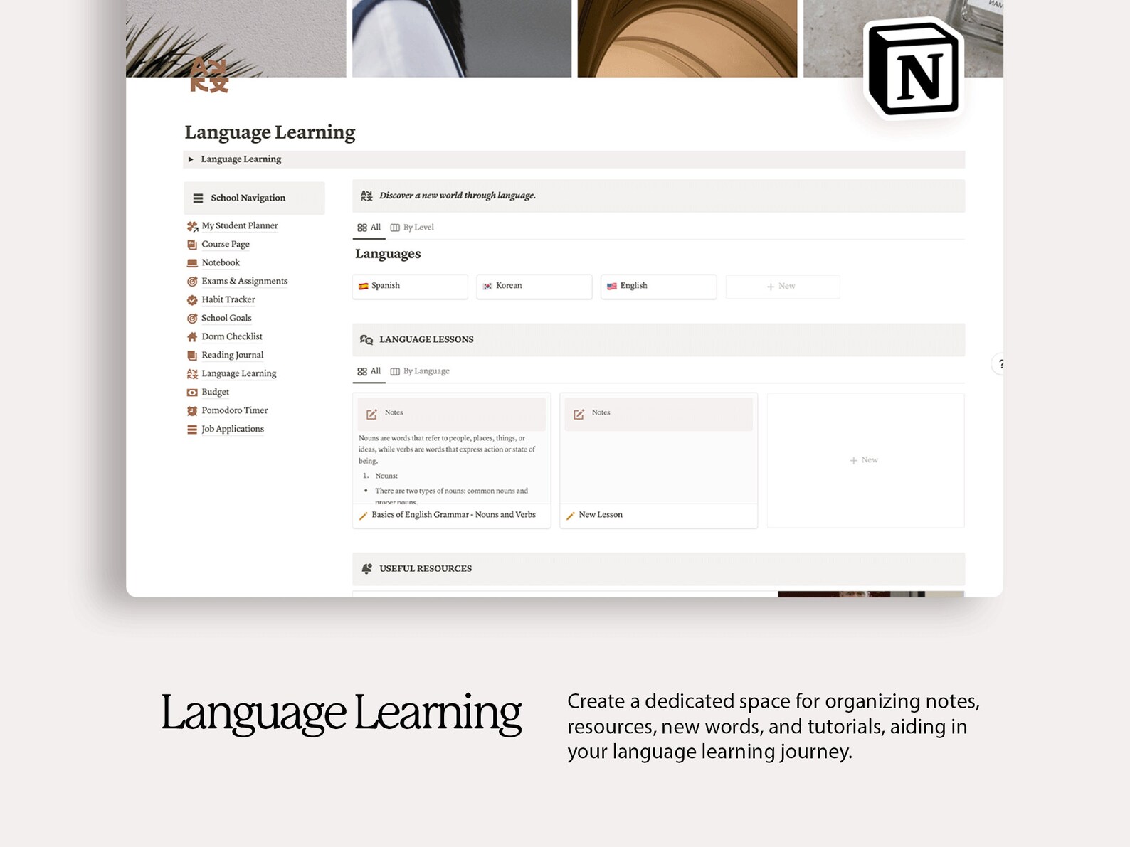 Notion Student Planner Template, Digital Academic Planner, School ...