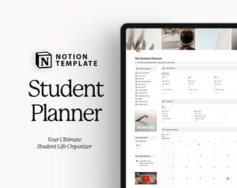 Notion Student Planner Template, Digital Academic Planner, School ...