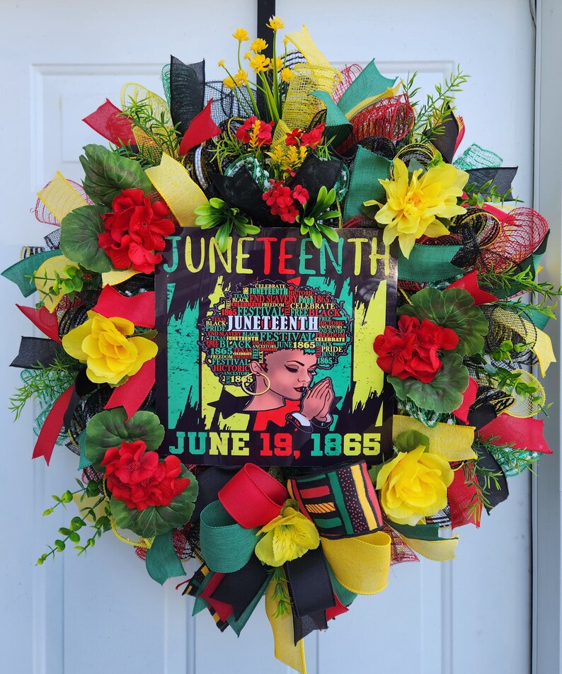 Juneteenth Wreath, Juneteenth Decor, Juneteenth Supplies, Holiday ...
