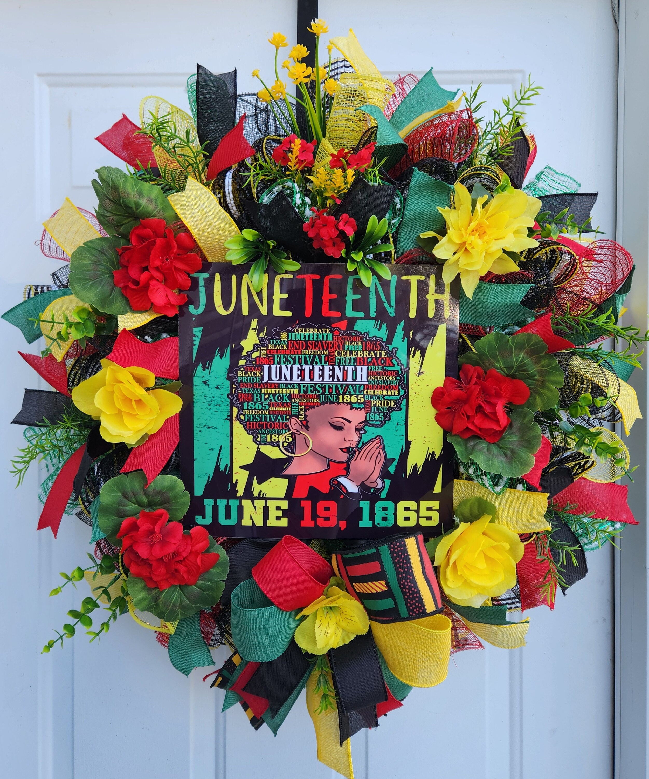Juneteenth Wreath, Juneteenth Decor, Juneteenth Supplies, Holiday ...