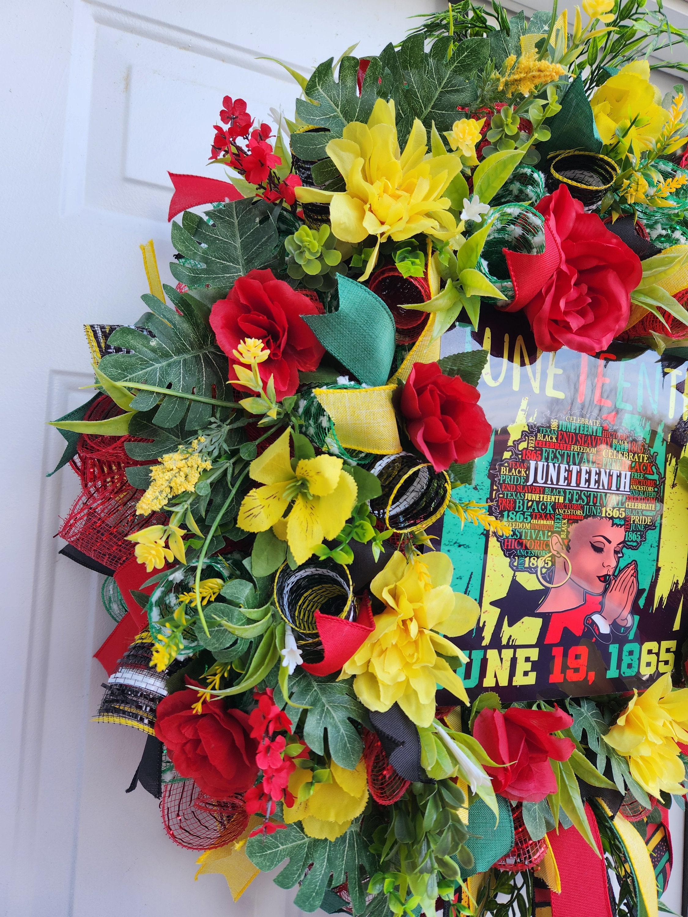 Juneteenth Wreath, Juneteenth Decorations, Juneteenth Holiday, Holiday ...