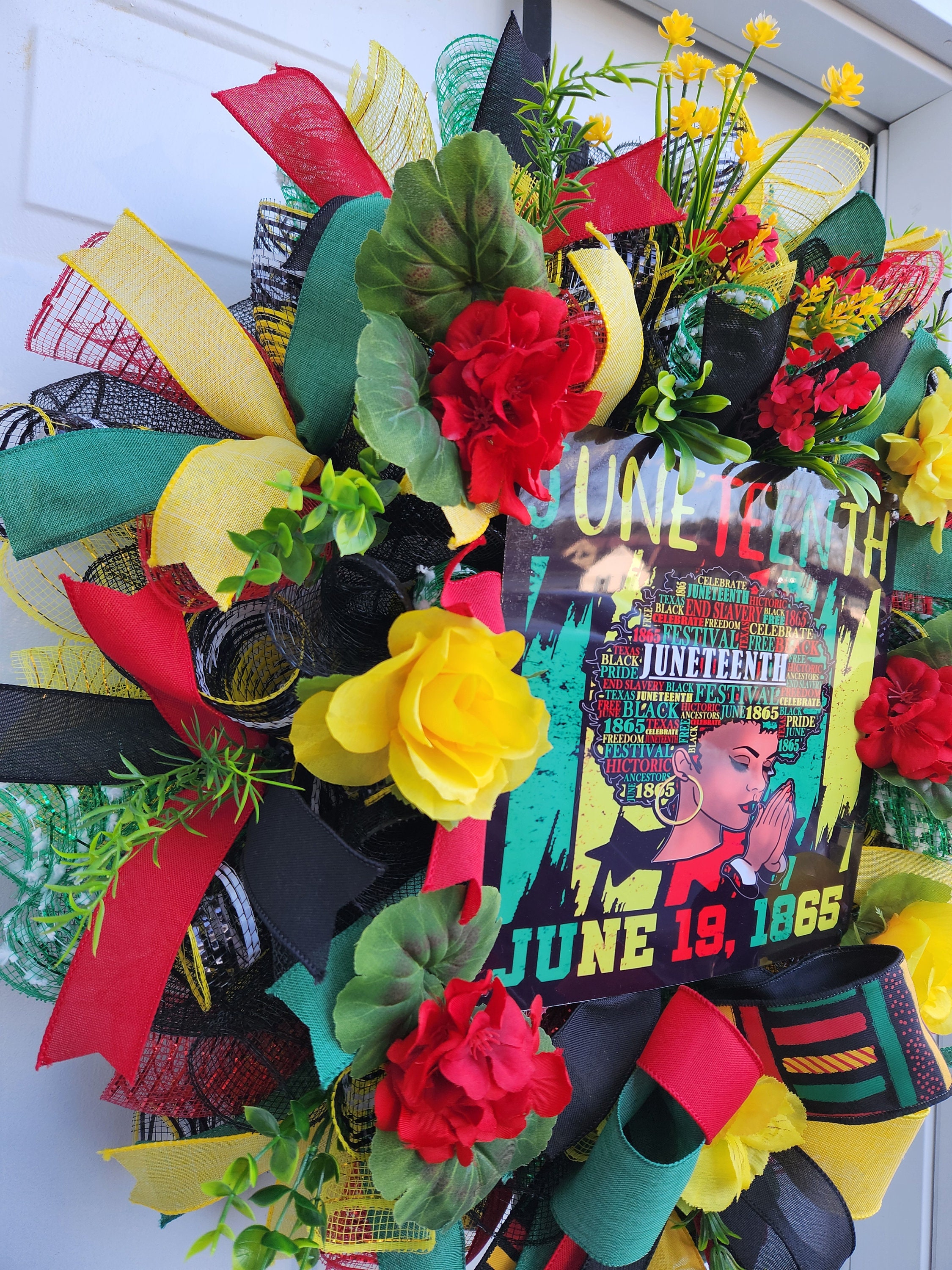 Juneteenth Wreath, Juneteenth Decor, Juneteenth Supplies, Holiday ...