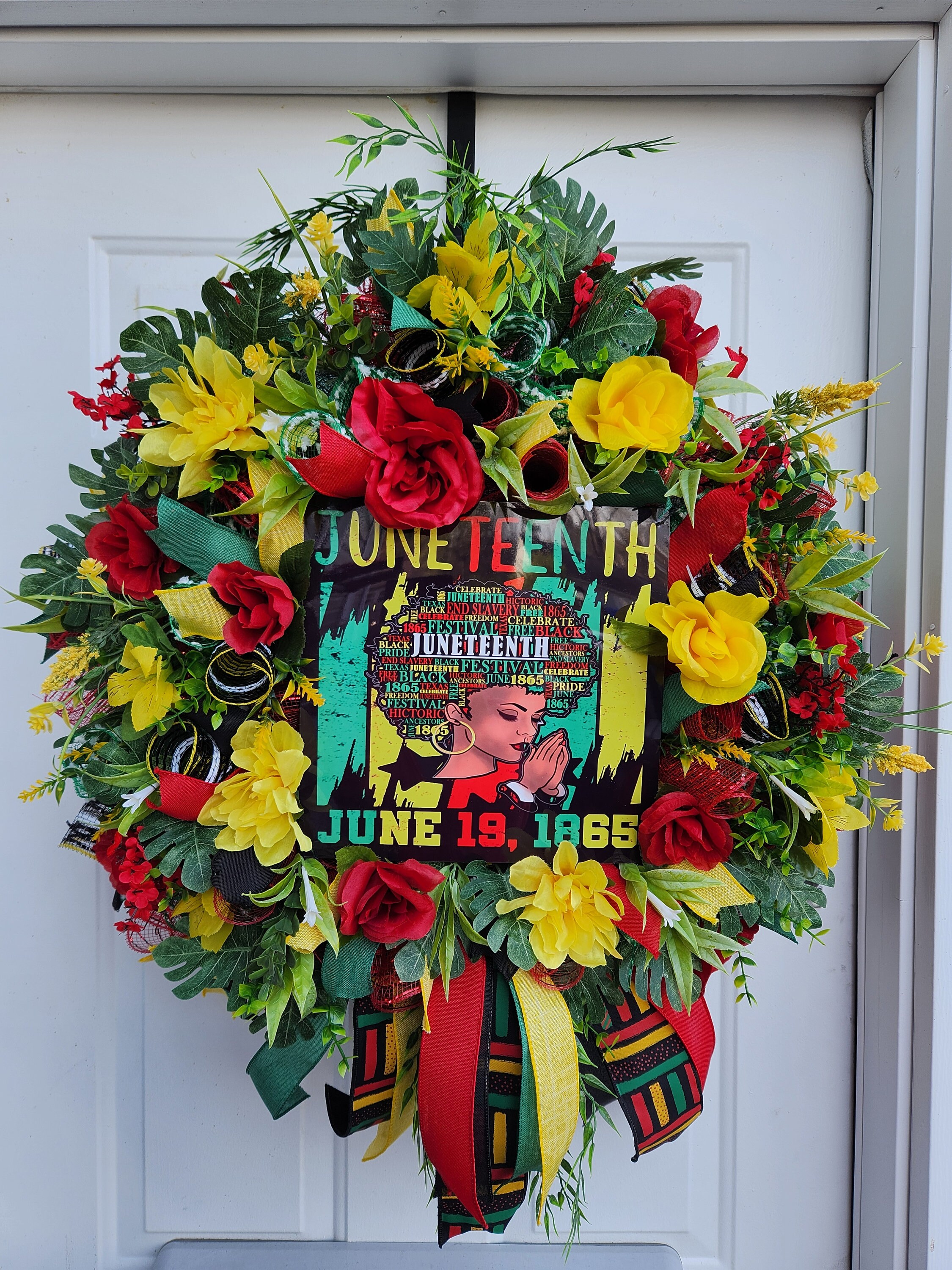 Juneteenth Wreath, Juneteenth Decorations, Juneteenth Holiday, Holiday ...