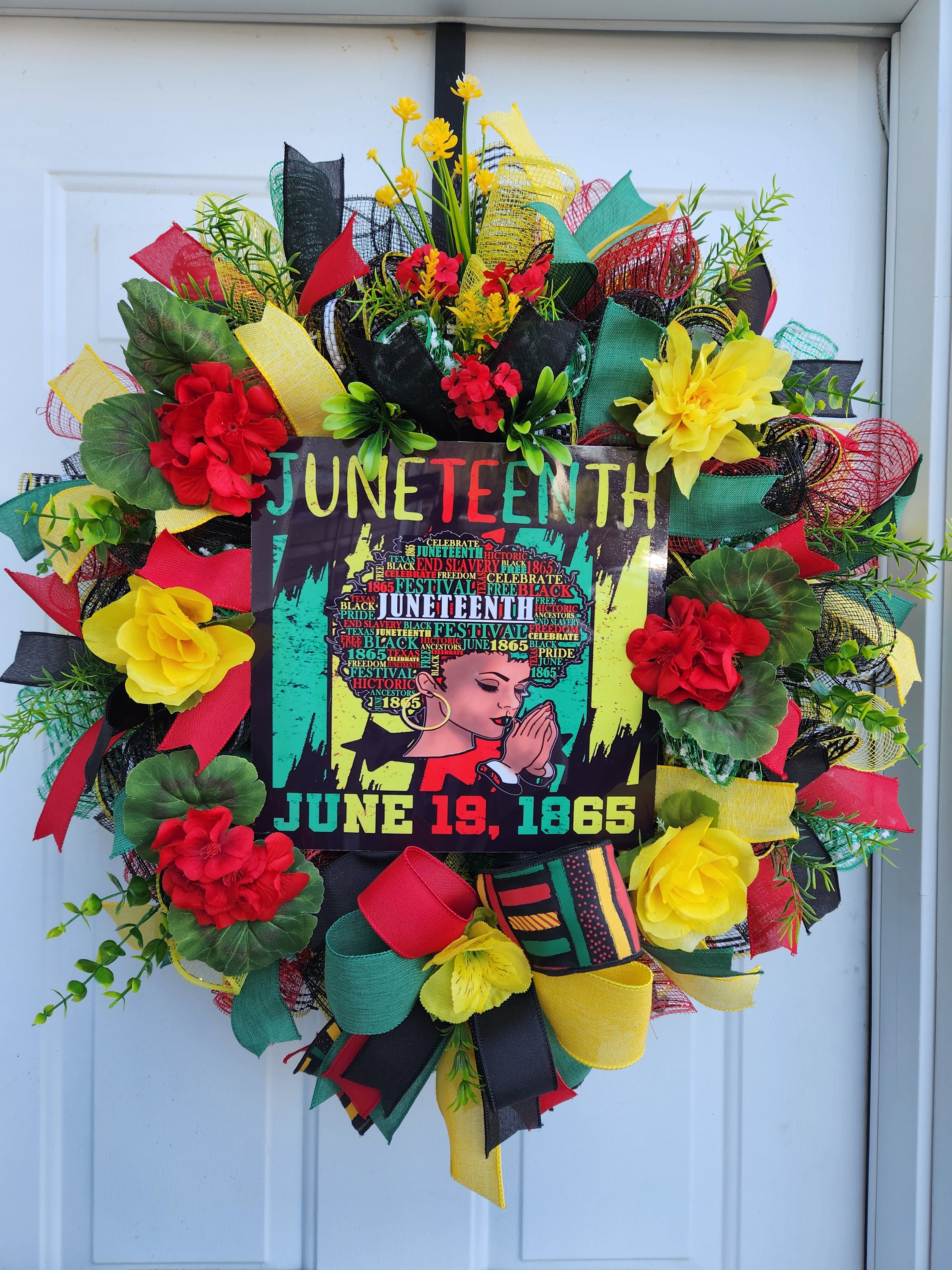 Juneteenth Wreath, Juneteenth Decor, Juneteenth Supplies, Holiday ...