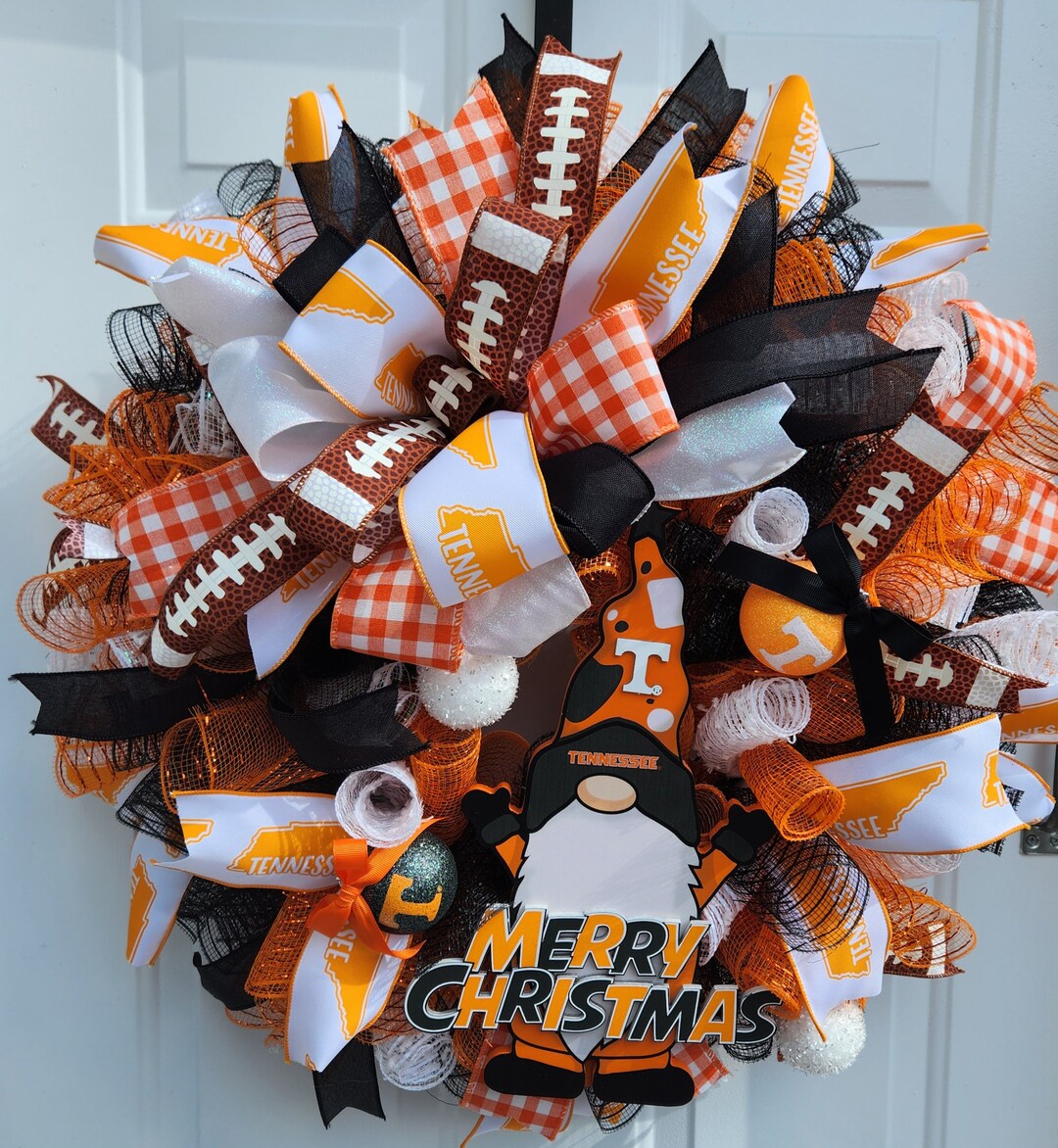 Tennessee Vols Wreath, Tennessee Vols Decor, Christmas Wreaths ...
