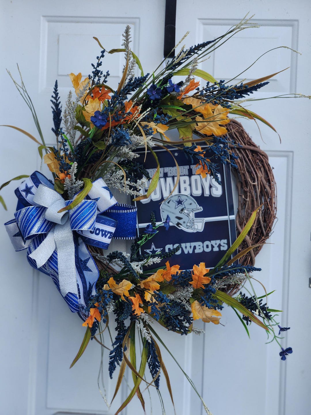 Dallas Cowboys Wreath, Dallas Cowboys Grapevine Wreath, Dallas Cowboys ...