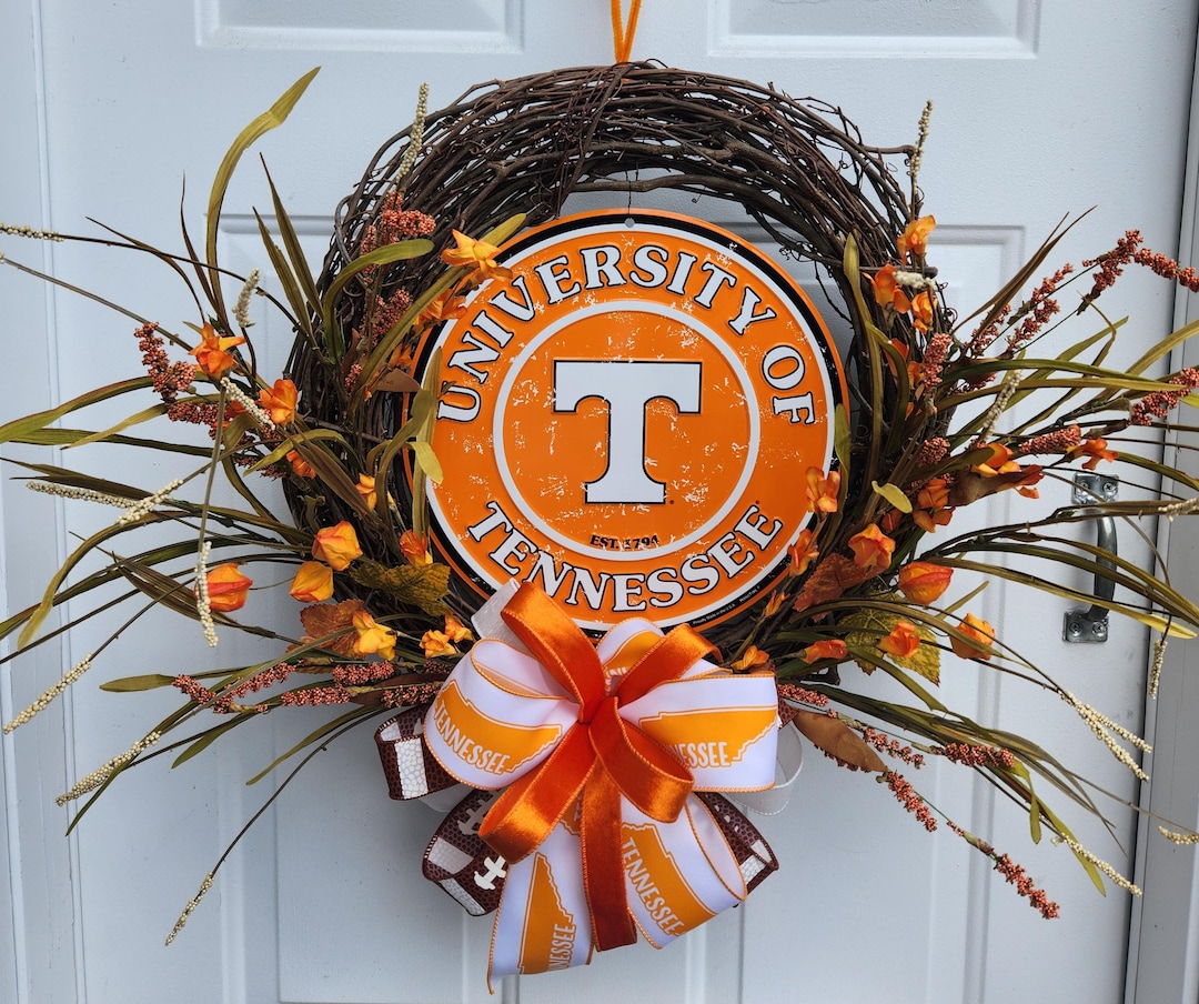 Tennessee Vols Wreath, Tennessee Vols Grapevine Wreath, Tennessee Vols ...