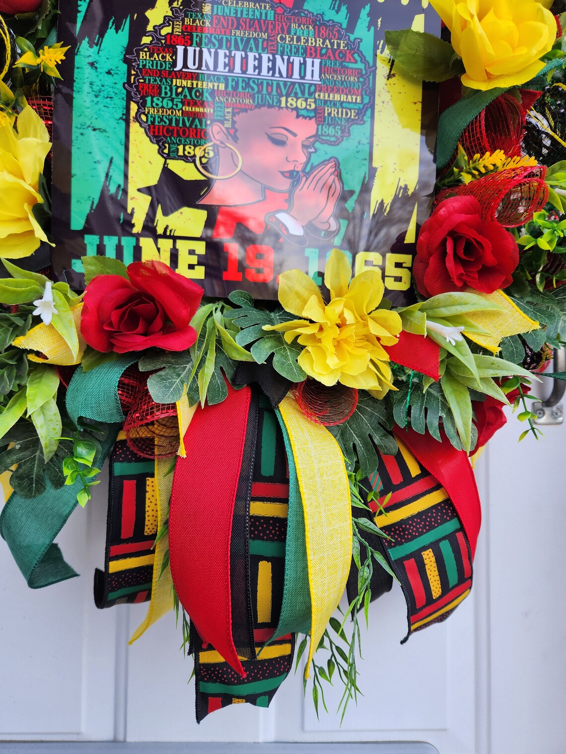 Juneteenth Wreath, Juneteenth Decorations, Juneteenth Holiday, Holiday ...