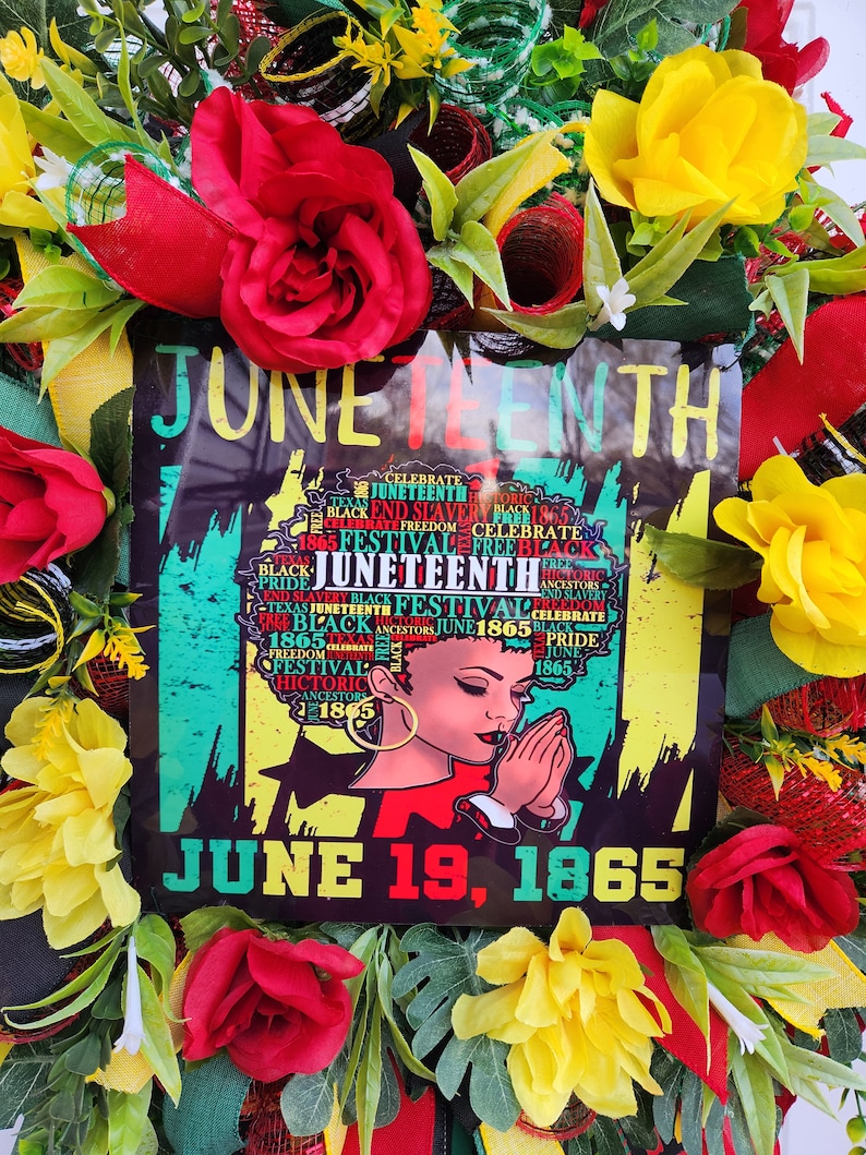 Juneteenth Wreath, Juneteenth Decorations, Juneteenth Holiday, Holiday ...